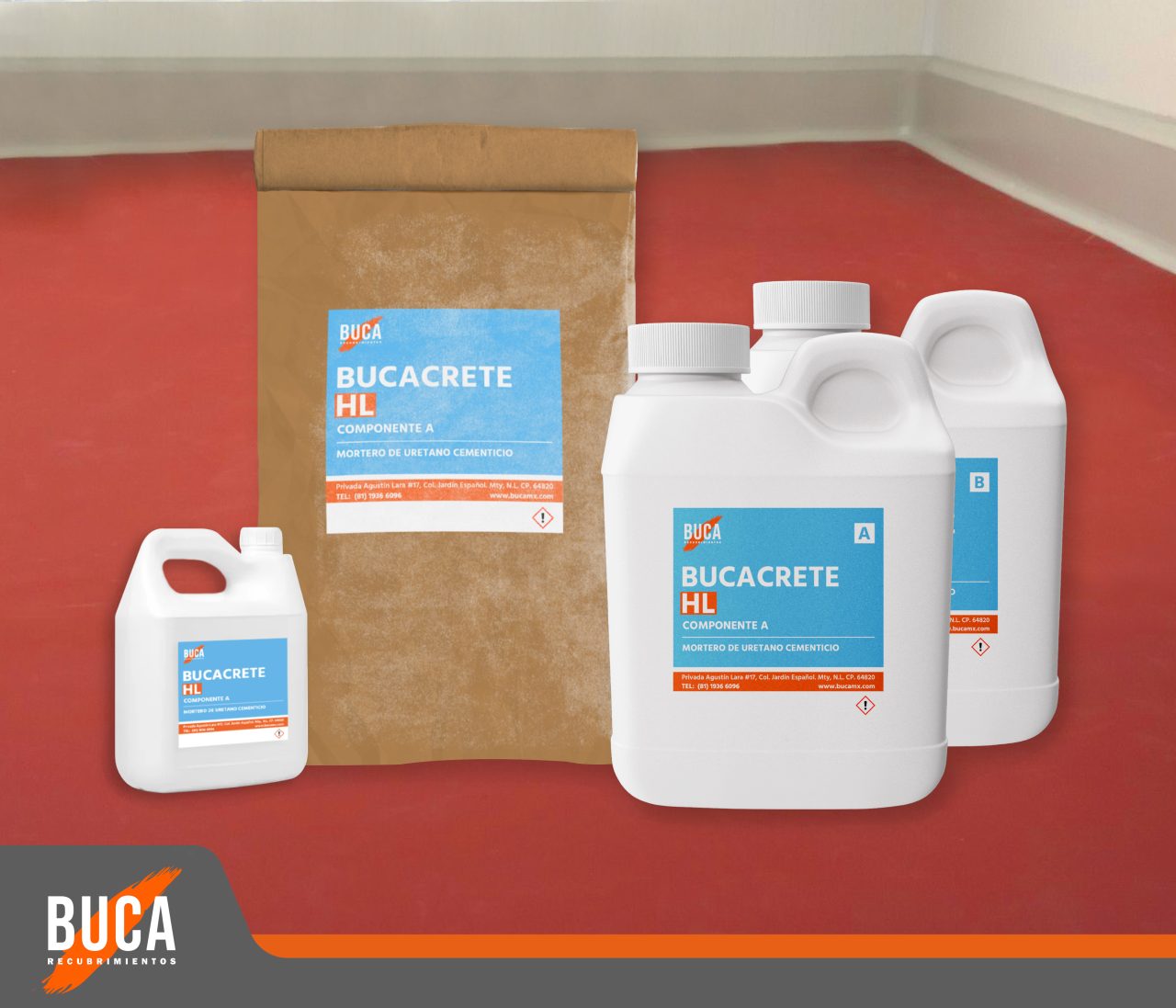 Uretano cementicio / Bucacrete HL antiderrapante - Buca Recubrimientos
